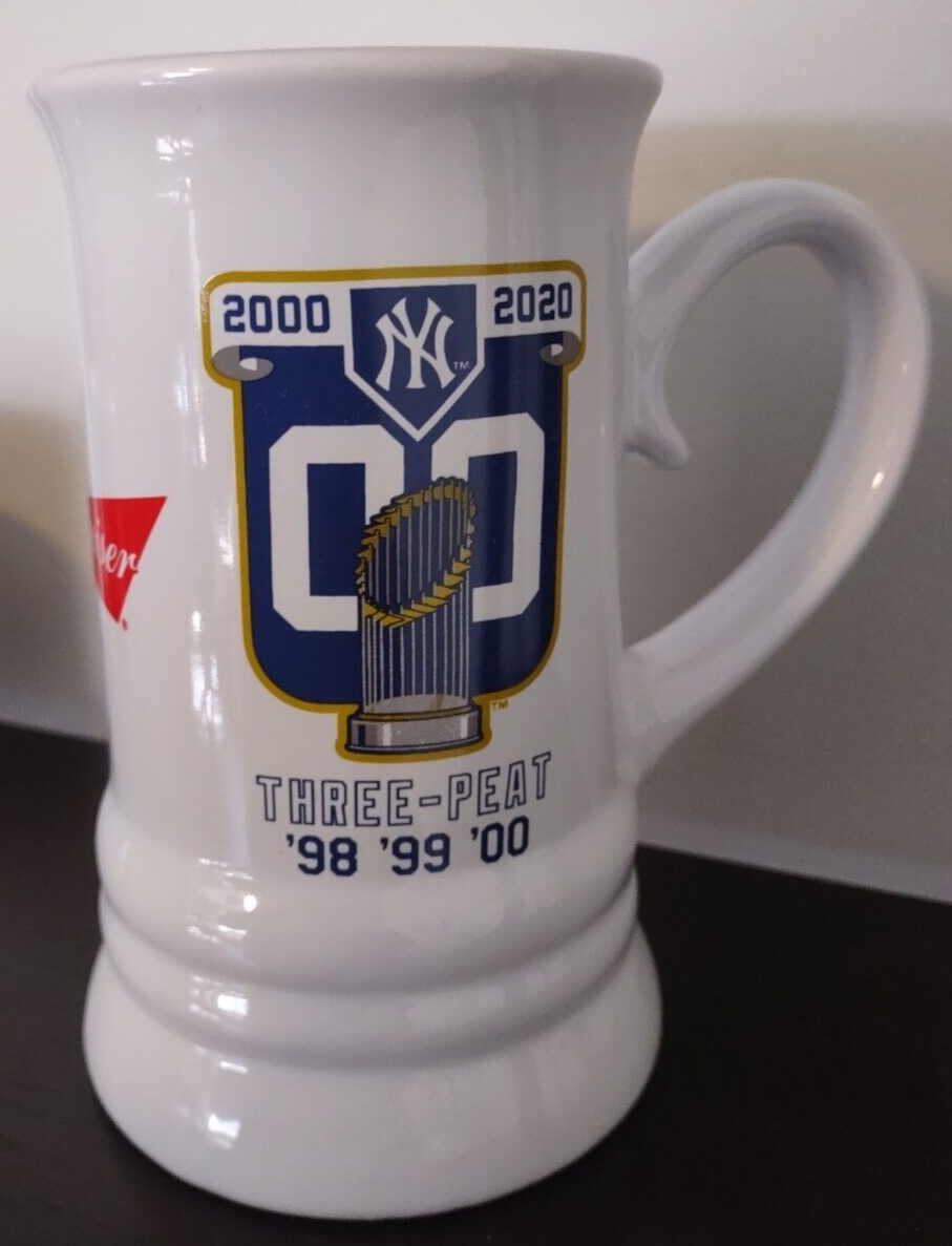 New York Yankees Three-Peat World Series Champs '98 '99 '00 Beer Mug ...