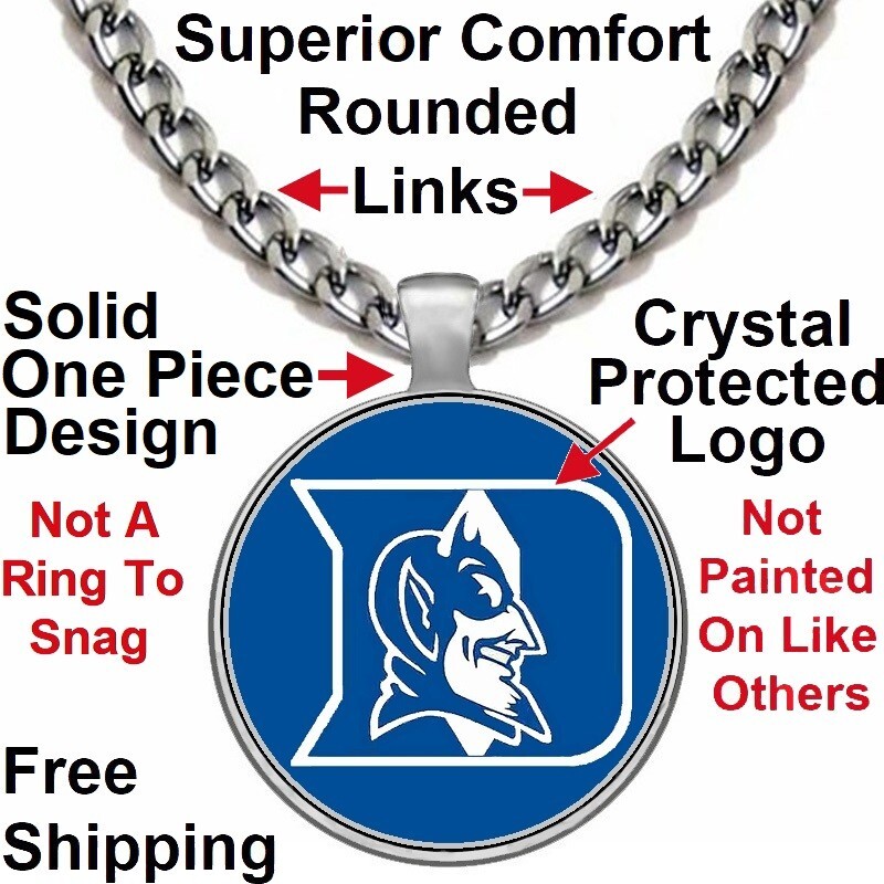 Blue Devils Mens Womens 24" Stainless Steel Chain Pendant Necklace D5 ...