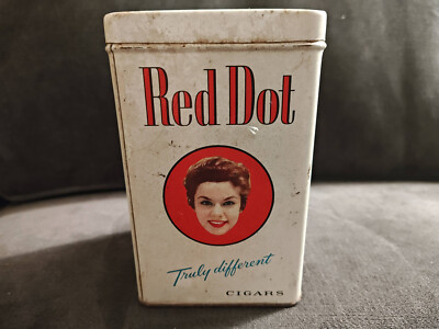 Vintage Antique Red Dot Cigar Tin 214-D | eBay