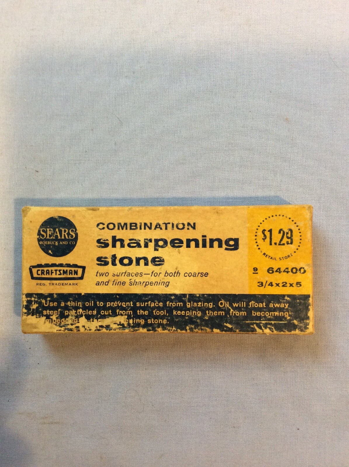 Used Sears Sharpening Stone #64400 3/4 X 2 X 5 With Box | eBay