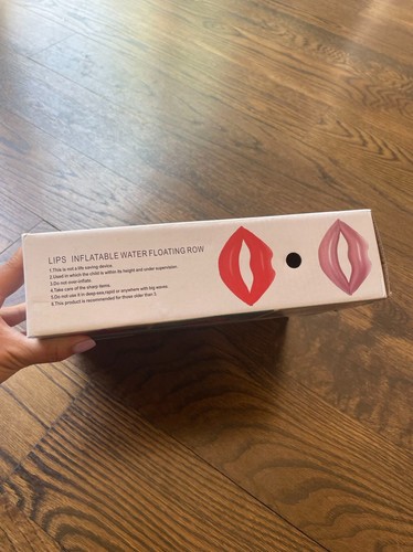 Giant red lip inflatable pool floatie water raft swimming toy outdoor ...