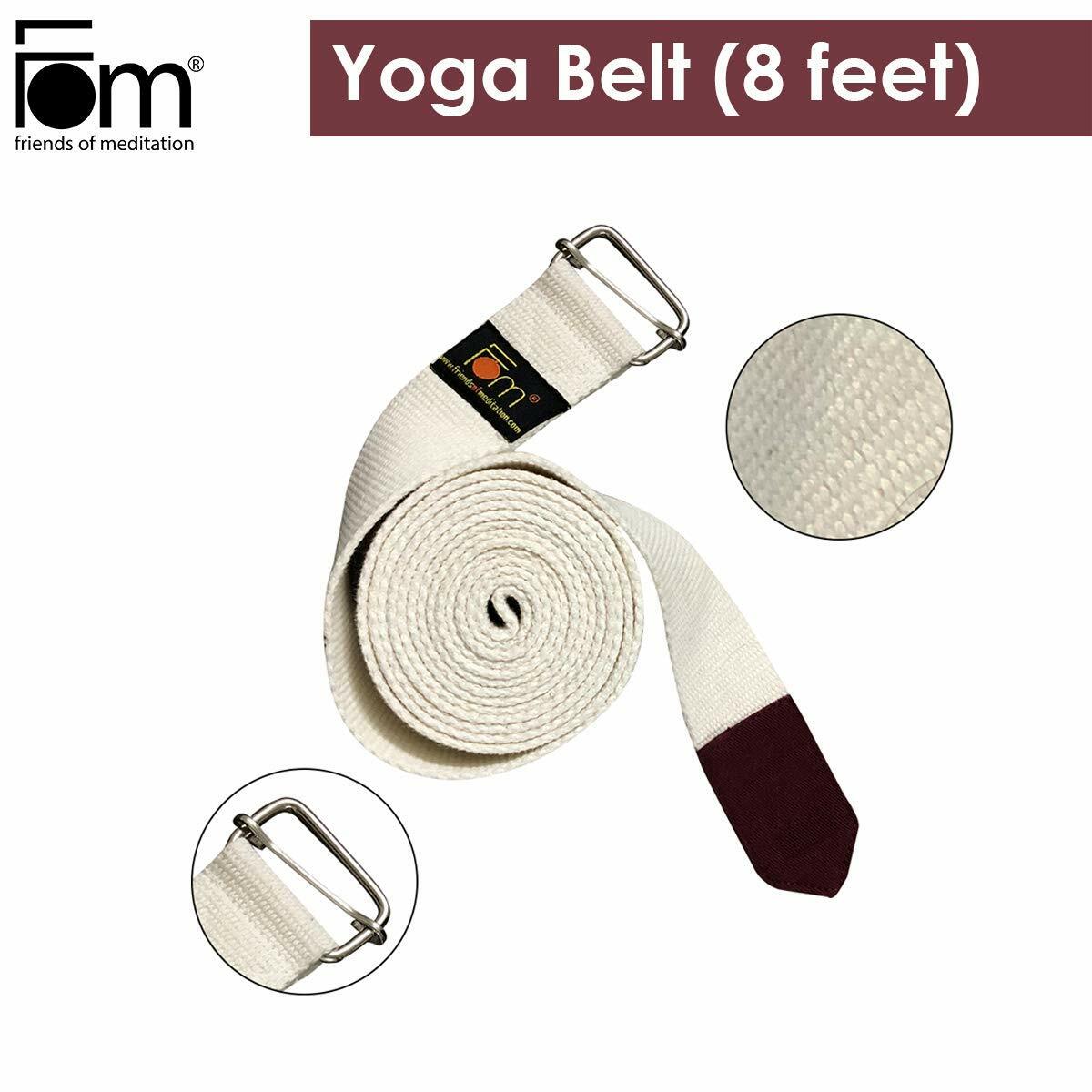 FOM (Friends of Meditation) Yoga Belt- Best for Daily Stretching, Yoga ...