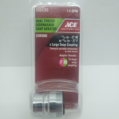 ACE Dual Thread Dishwasher Snap Aerator Chrome Finish #4564266 | eBay