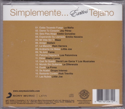 *New CD-"Simplemente Tejano" *-Various- *Exitos"Tejano* -*CD SEALED (M63-2) | eBay