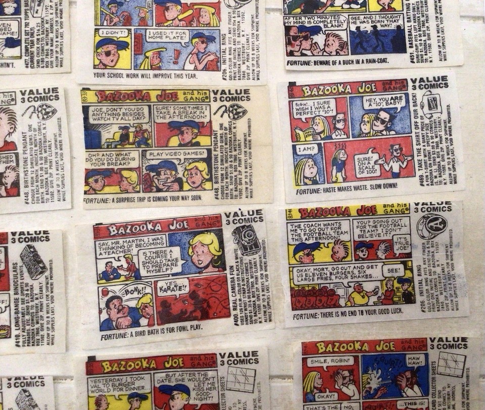 1983 (Series 83 - Value 3) Bazooka Joe Comic Wrapper Complete Set Of 42 ...