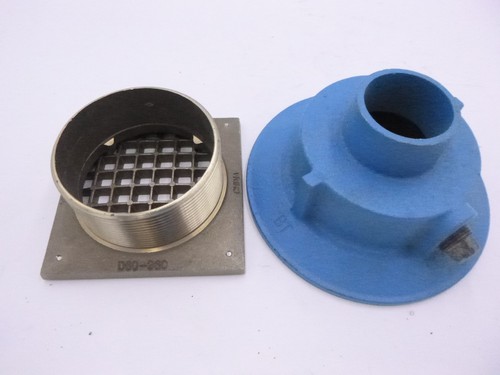 Jones Stephens Corp. 4" Threaded Heavy Duty 5" Square Strainer Shower ...