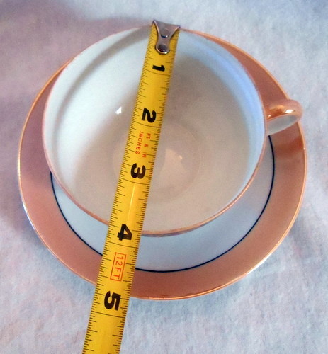 Japan Orange Peach Luster Ware Floral Cup & Saucer: Noritake Early Mark ...