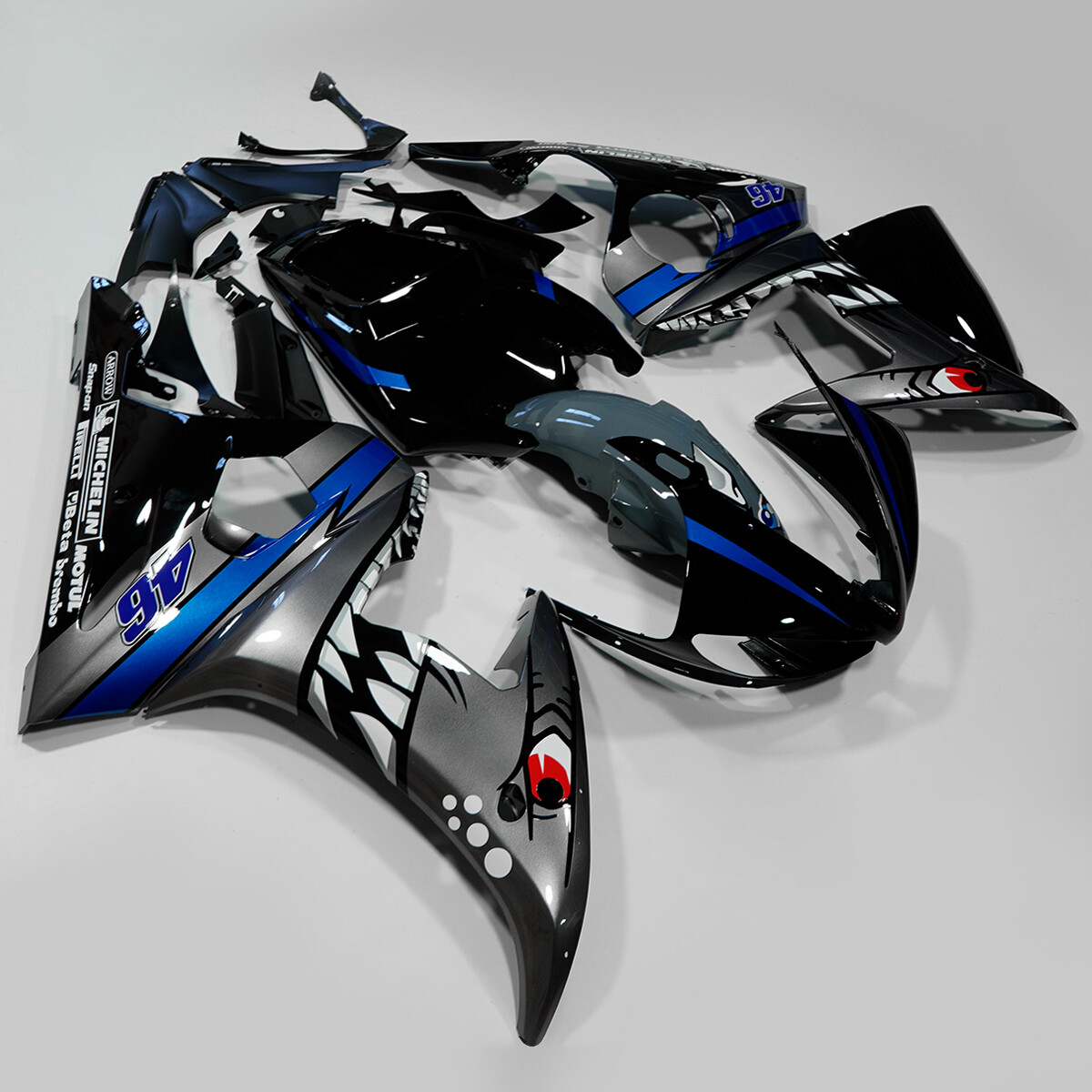 ABS Fairing Kit For Yamaha YZF R6 2003 2004 / R6S 2006-2009 Gray Shark ...