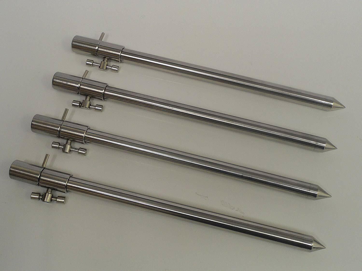 4 x Stainless Steel Bank sticks 30-50 cm. Carp, Coarse, Fishing, arrow ...