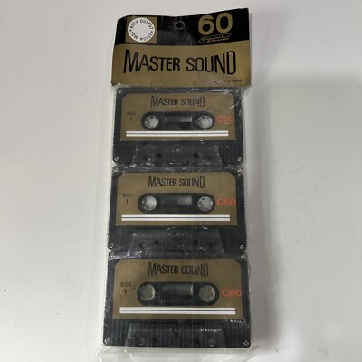 Sealed 3 Pack Master Sound cassette tape C 60 made in Hong Kong | eBay
