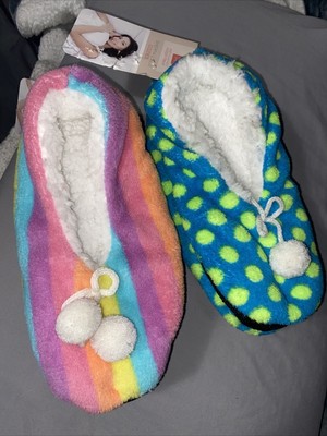 SHERPA LINED COZIES Size LargeWomen's Slippers~Shoe Size 6 -10 (2 Sets ...
