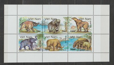 1991 Vietnam Stamps Prehistoric Animals Miniature Sheet Scott # 2293 a ...
