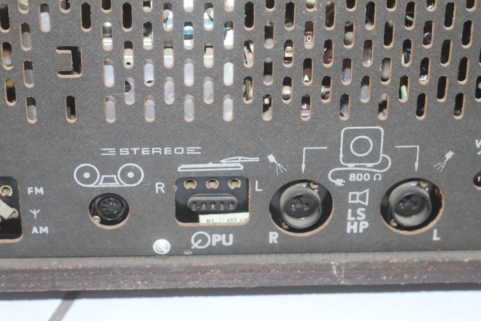 Vintage Working Table Top Stereo w/ tuning eye Philips B5X43A Made in ...