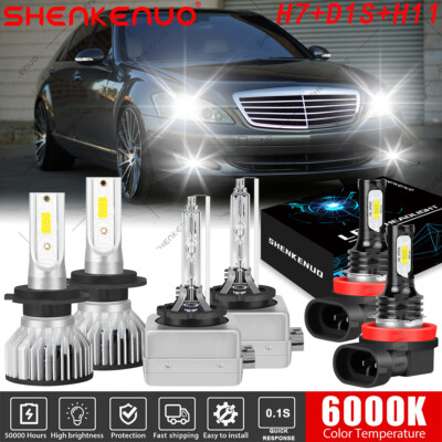 FOR Mercedes-Benz S550 2007-2010 LED HID Xenon Headlight Hi/Lo+Fog ...
