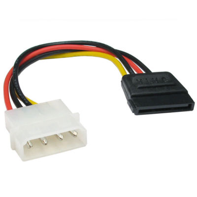 Molex to SATA Power Adaptor Cable 4 pin to 15 pin For HDD Hard Drive ...