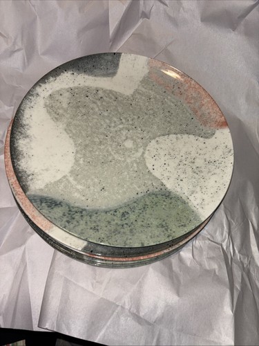 Set of 6 Intesa Home Dinner 10 1/4’ Plates Green Speckled Turkish ...