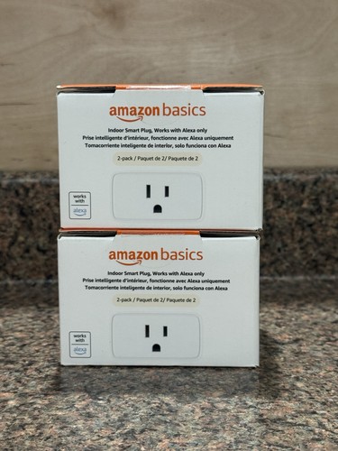 4 Amazon Basics Smart Plugs, Works with Alexa Only, 2.4 Ghz Wi-Fi No ...