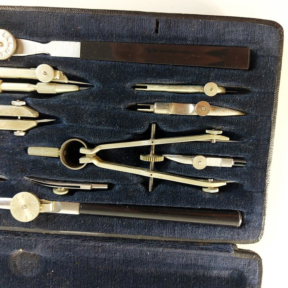 Vintage RICHTER Precision Technical Drawing Compass Tool Set Kopernikus ...