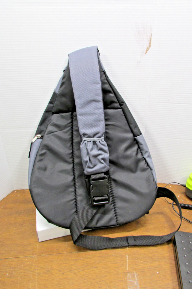 Backpack, Crossbody, Black/Gray, Padded Back Strap, Phone pouch, by ...