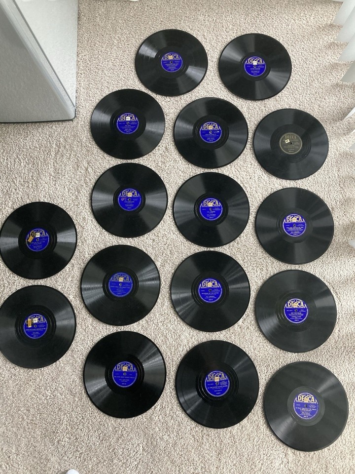 Vintage 1940’s 78 RPM 10” Records Lot of (44) Decca & Other Record ...