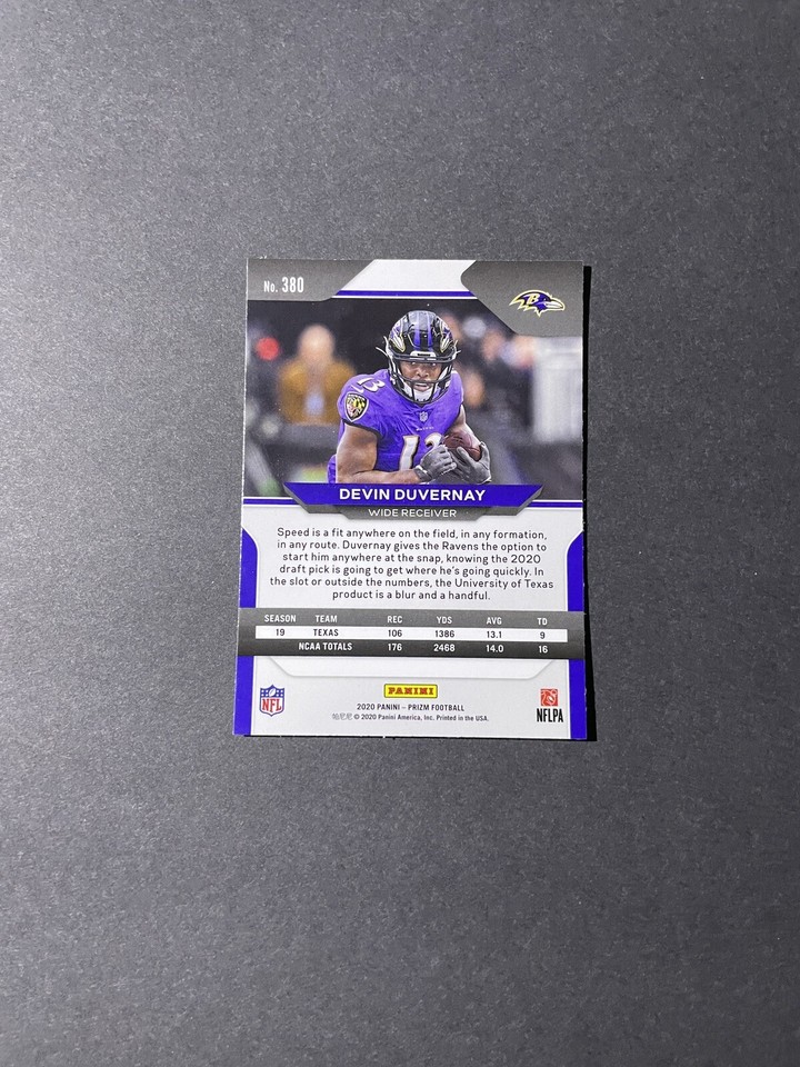 2020 Panini Prizm Devin Duvernay Rookie Card #380 - Baltimore Ravens | eBay