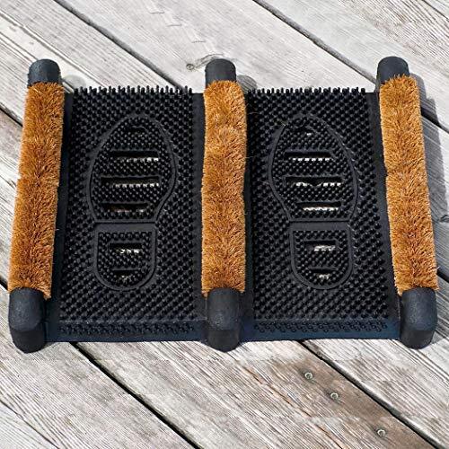 Ninamar Mud Scrubber Rubber Brush Mat - Scrub & Scrape Muddy Shoes ...