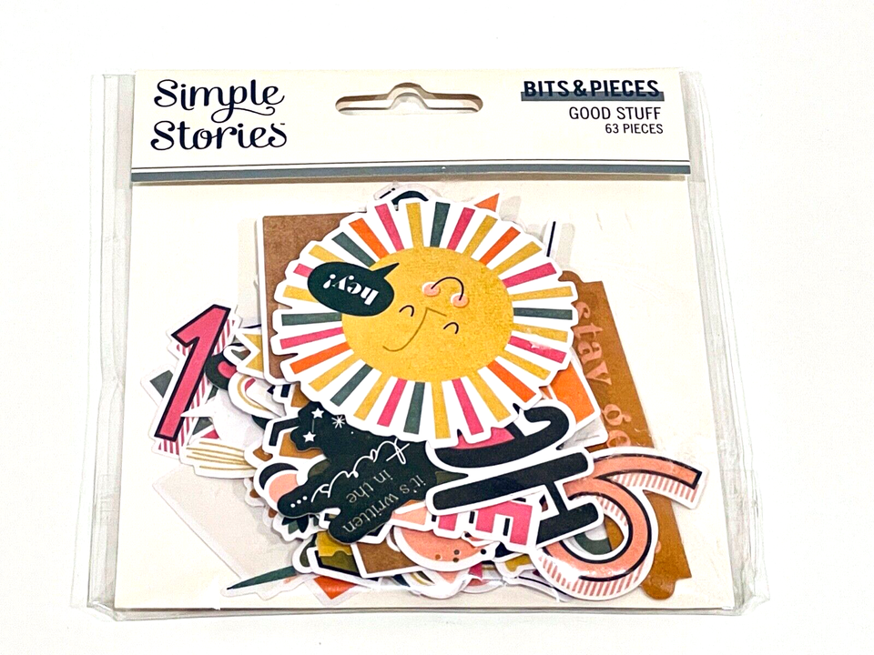 SIMPLE STORIES GOOD STUFF BITS & PIECES 63 PIECES | eBay
