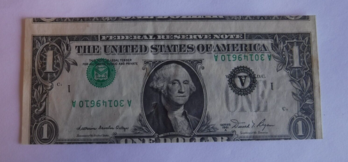 1981 A $1 FRN - 3rd Printing Inverted Overprint / Faulty Alignment ...