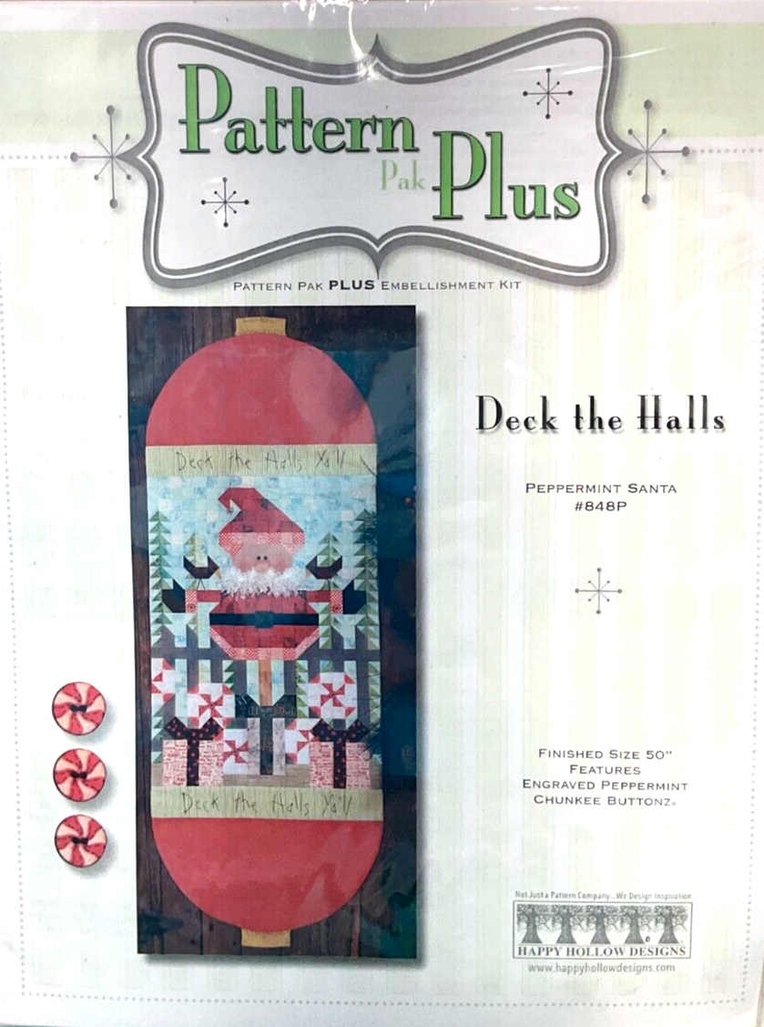 HAPPY HOLLOW DESIGNS PATTERN PAK PLUS #848P - DECK THE HALLS ...