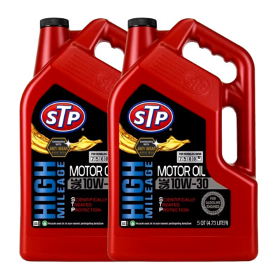 STP SAE 10W-30 High Mileage Conventional Gasoline Engine Oil - 10 Quart ...