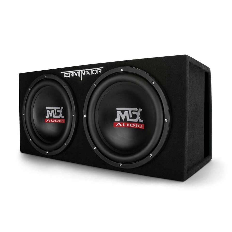 MTX 12-Inch 2000-Watt Max Car Audio Dual Loaded Subwoofer Box Enclosure ...