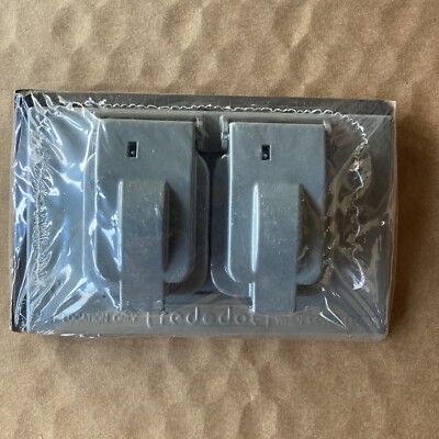 Red Dot RCCD Wet Location Weatherproof Outlet Cover Double Cover Silver ...