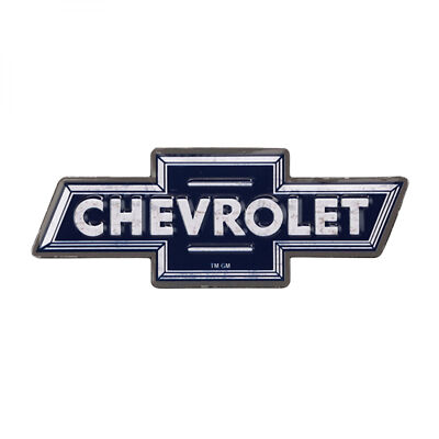 Chevrolet Classic Styled Bowtie Logo Embossed Tin Magnet Blue | eBay