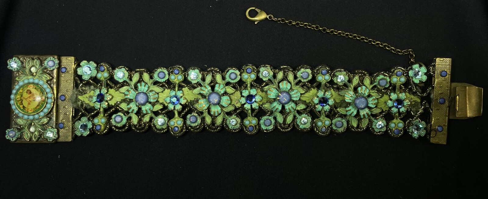 Michal Negrin Romantic Crystals flowers angel BRACELET old collection ...