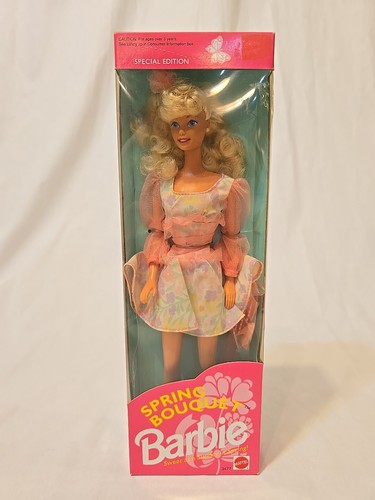 Spring Bouquet Barbie Doll 1992 Mattel Special Edition NRFB #3477 Pink ...