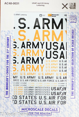 Microscale Decal #AC48-0031 USAF and U.S. Army Assorted sizes (Decal ...