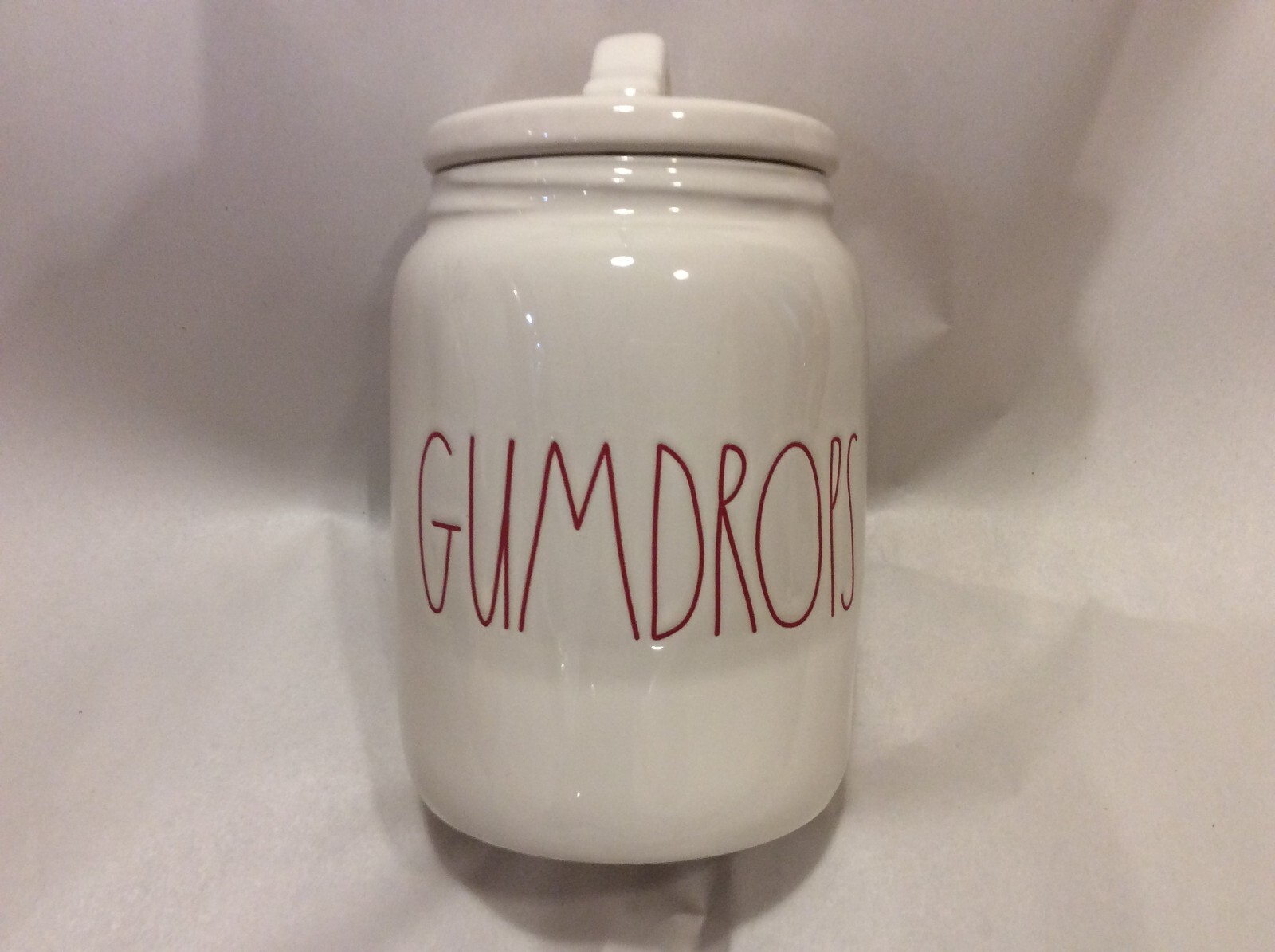 Rae Dunn Small Gumdrops Baby Lidded Canister White Red NEW! | eBay