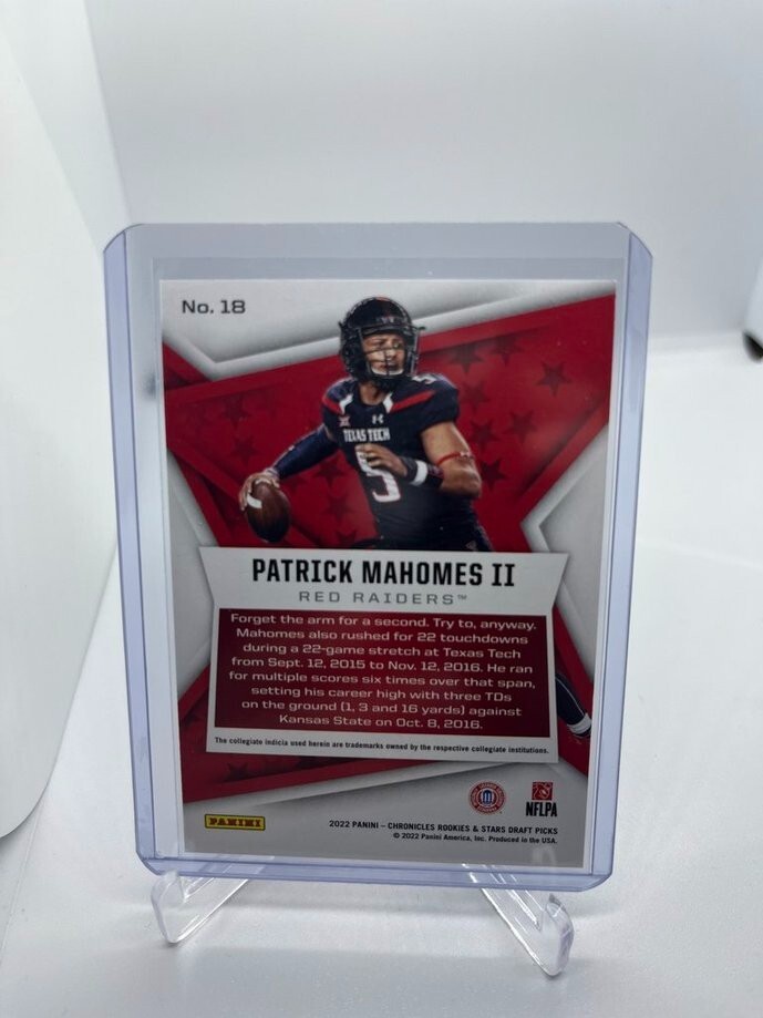 Patrick Mahomes 2022 Panini Rookies and Stars 129/149 SP Chiefs Texas ...