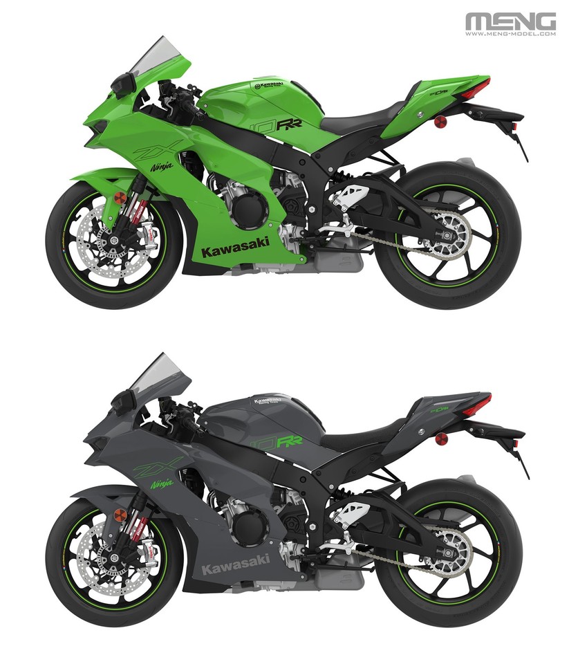 MENG MT-008 1/9 Kawasaki NINJA ZX-10RR Motorcycle Model Kit—Special ...