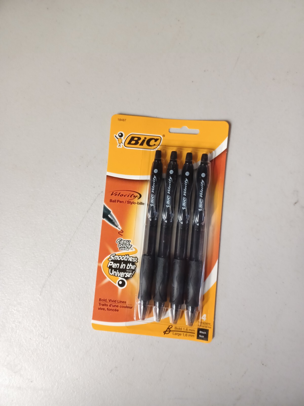 5 Packs of 4 pens BIC Velocity 1.6mm Black Ink Ball Pens 18487 | eBay