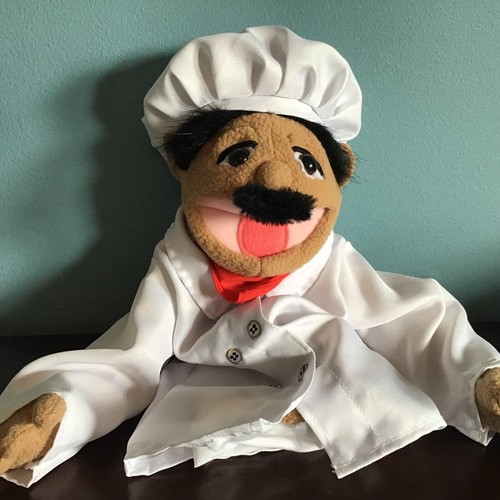 Chef Puppet (Al Dente) With Detachable Wooden Rod Pretend Play Chef ...