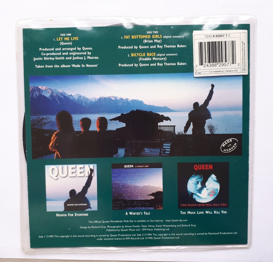 Queen: Let Me Live- SPECIAL EDITION - UK 1996 7" PICTURE DISC | eBay UK