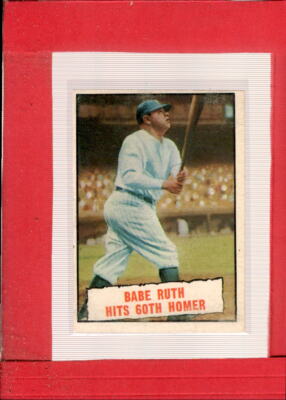 1961 Topps #401 Babe Ruth EX Excellent Yankees Hits 60th Homer ID:64204 ...
