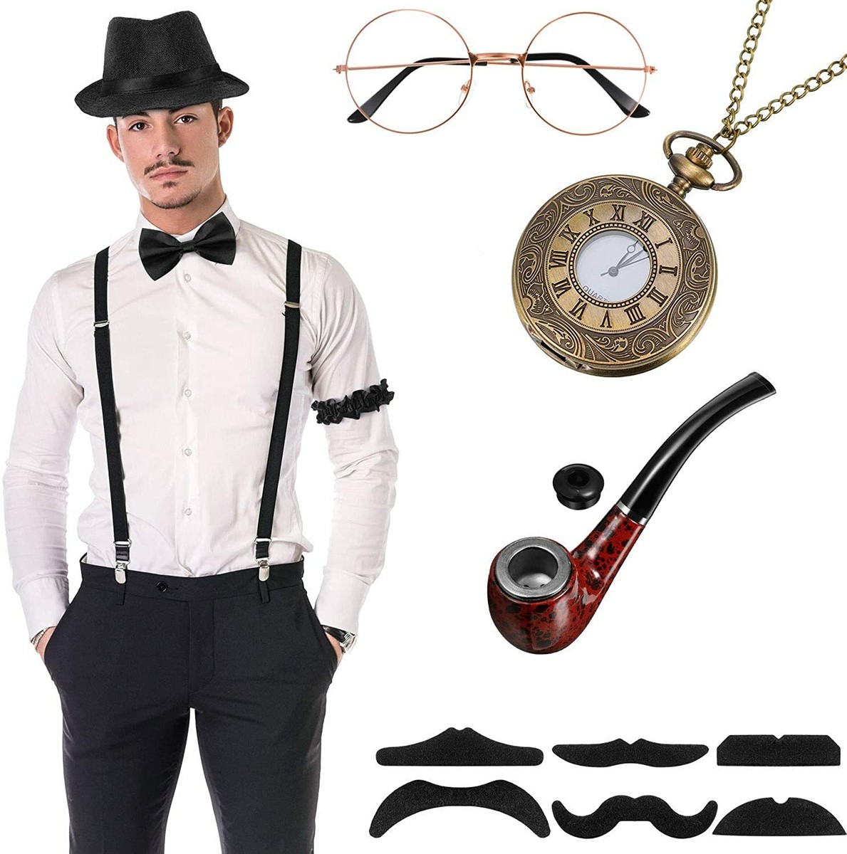 Roaring 20s Gangster Police Detective Costume Double