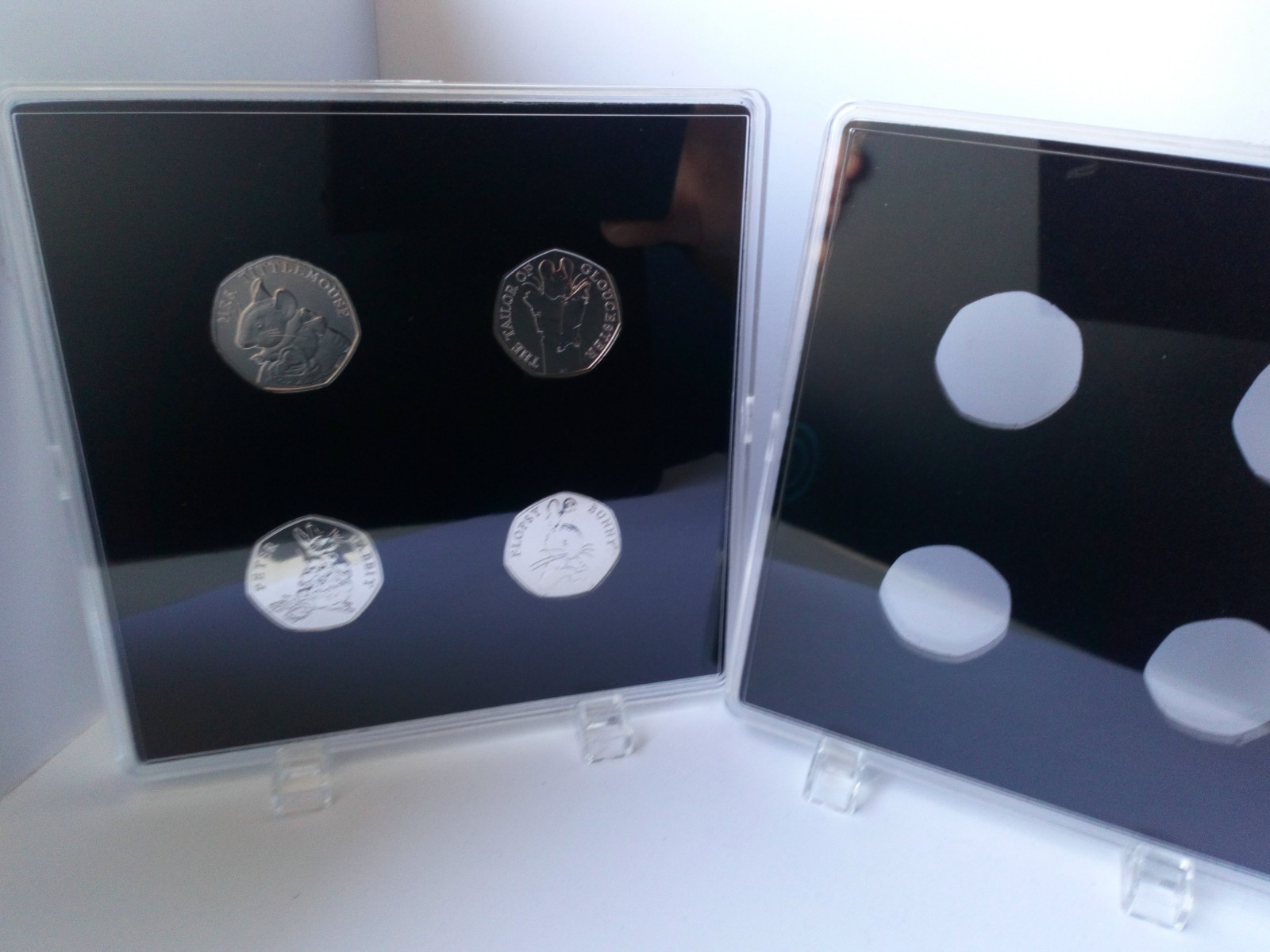 ACRYLIC COIN DISPLAY CASES FOR OLD 50p, NEW 50p,10p,1 pound,2 POUNDS ...