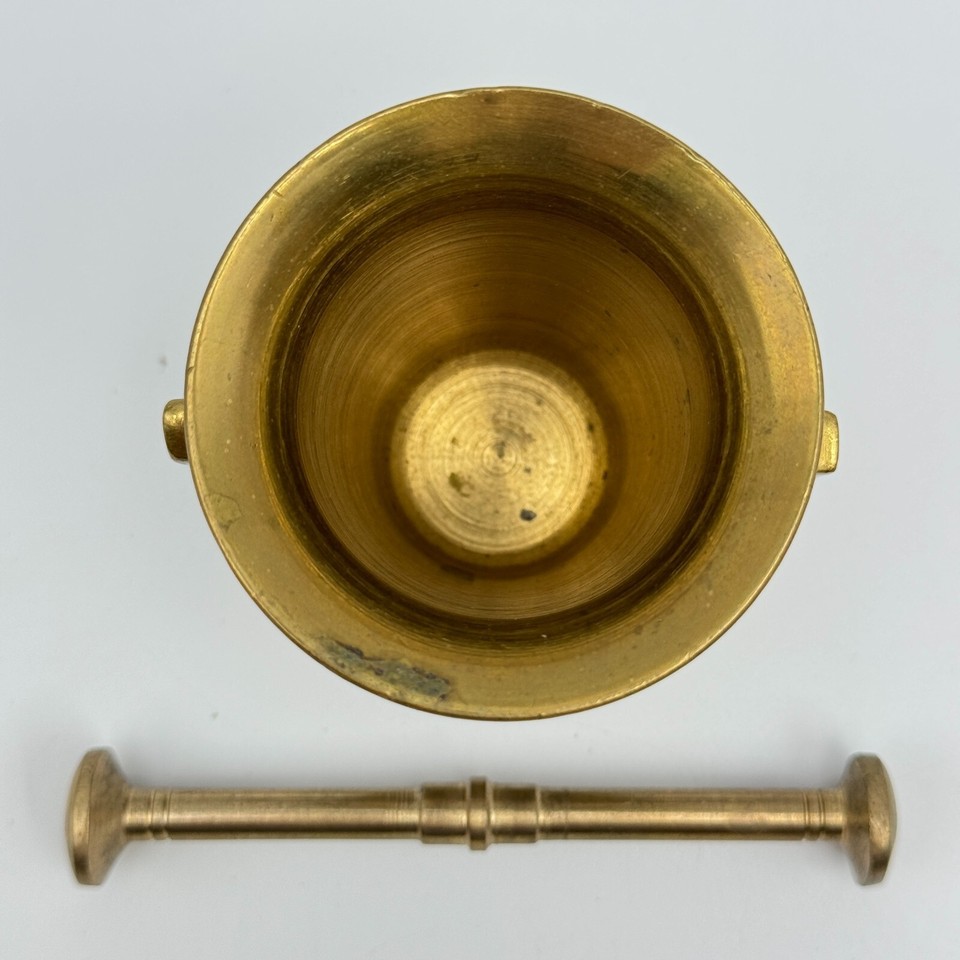 2.5 in Mortar And Pestle 4 Heavy Solid Brass Pharmacy Apothecary ...