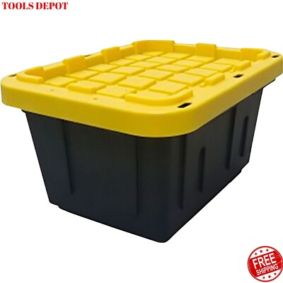 Tough Box 5-Gallon Storage Tote — 12.29in.L x 16.40in.W x 8.61in.H ...