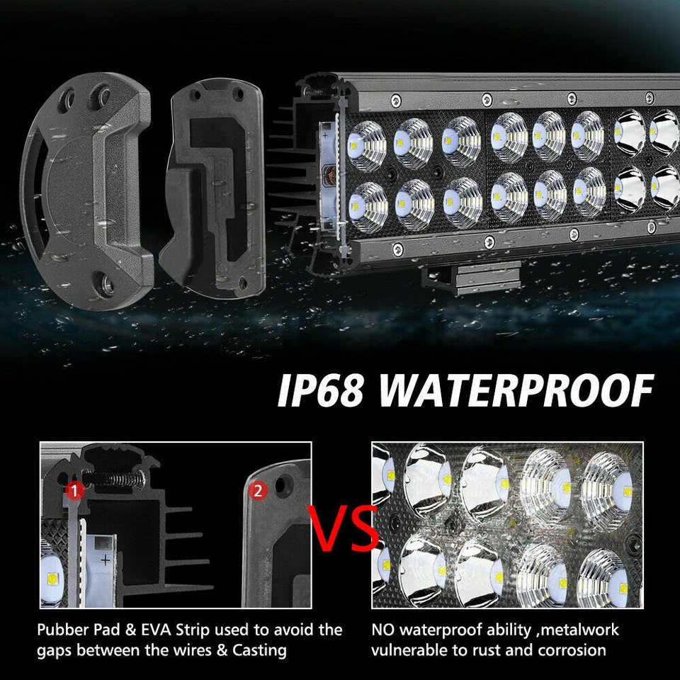 28inch Led Light Bar Dual Row Flood Spot Work Driving Lamp UTE Truck ...