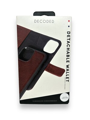 DECODED iPhone 12 Mini Detachable Wallet Case, 2-in-1 Full Grain ...