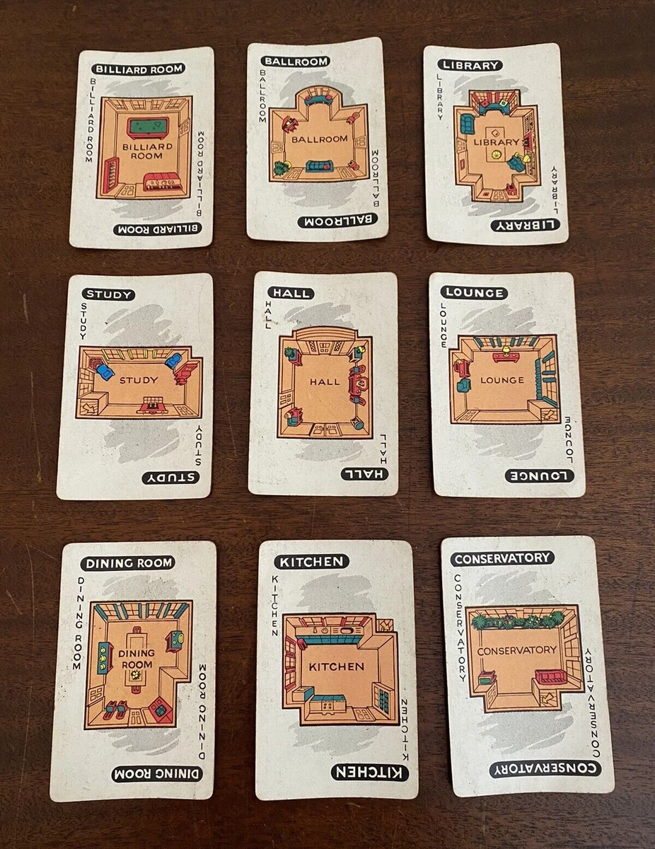 Printable Clue Board Game Cards